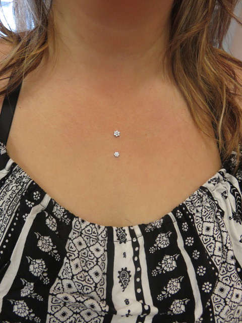 Chest Dermal Piercing